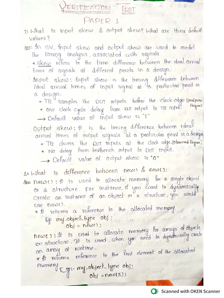 Verification Test Answers | PDF