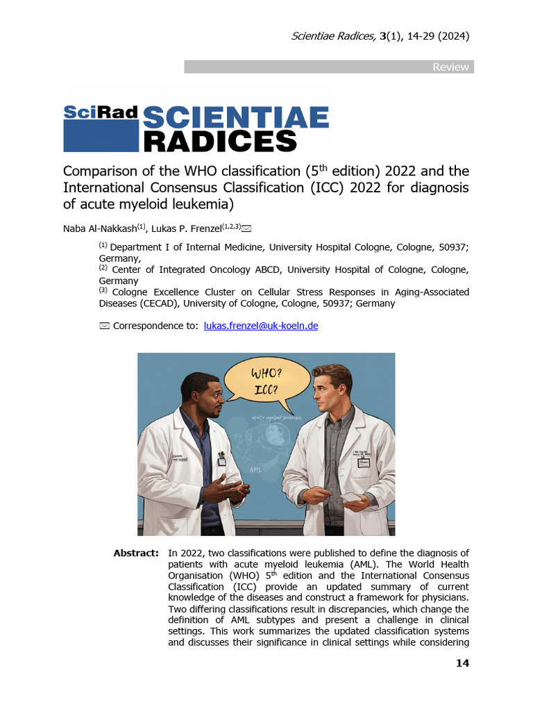 Comparison of The WHO Classification (5th Edition) 2022 and The ...