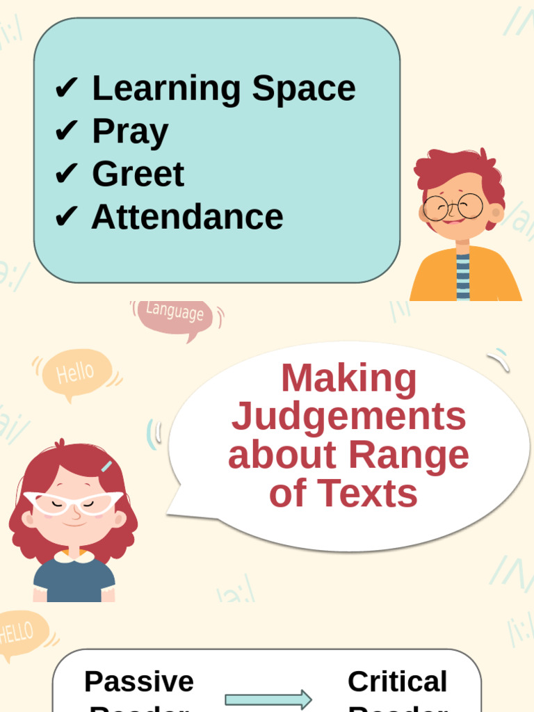 G10 Q1 SLM7 Making Judgements About Range of Texts | PDF | Argument | Hero
