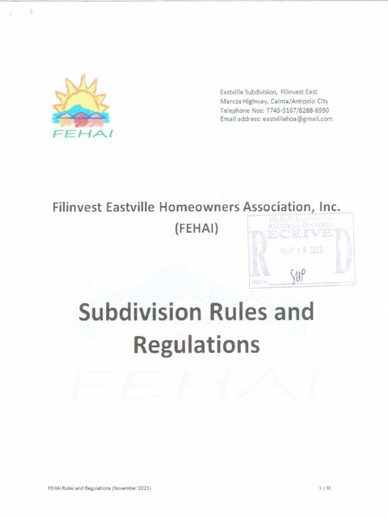 AMENDED Subdivision Rules and Regulations | PDF