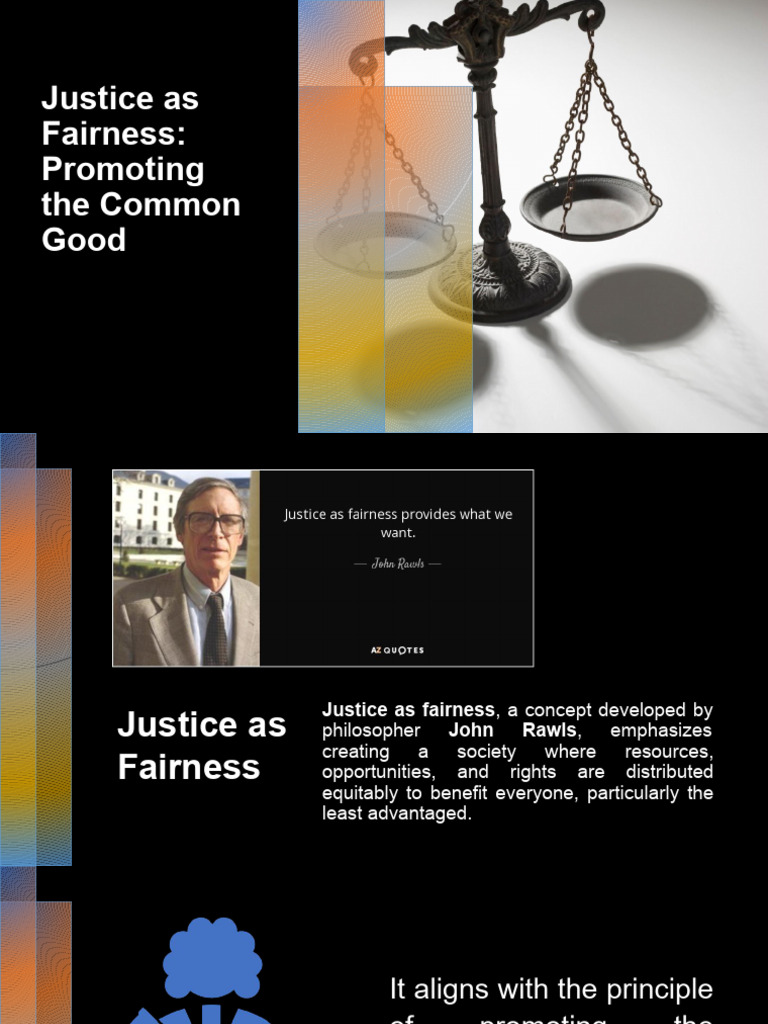 Justice as Fairness for Common Good | PDF