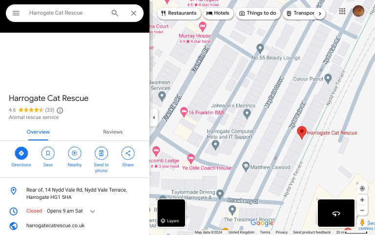 Harrogate Cat Rescue - Google Maps | PDF