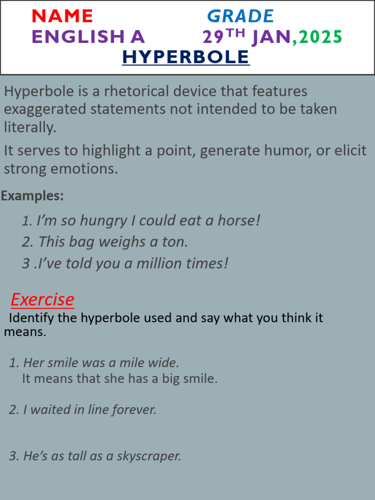 Hyperbole | PDF
