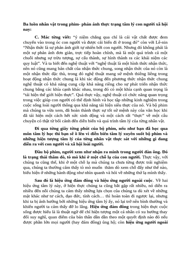 Ba Luồn Nhân Vật Trong Phim | PDF