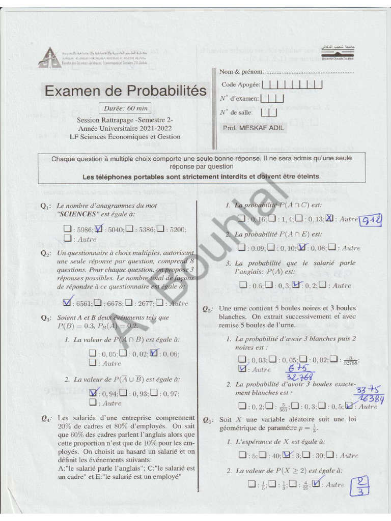 3examens Proba | PDF
