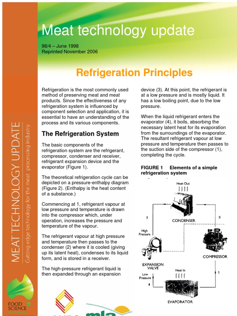 Meat Technology Update: Refrigeration Principles | PDF | Refrigeration ...