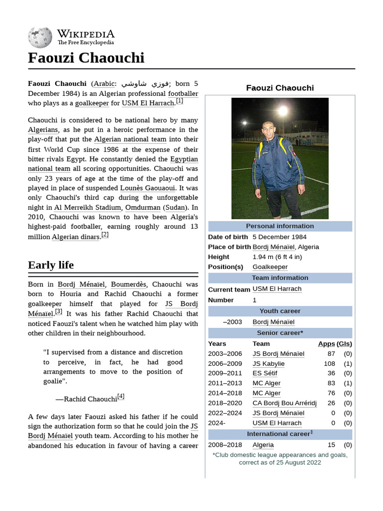 Faouzi_Chaouchi | PDF | Association Football | Association Football Clubs