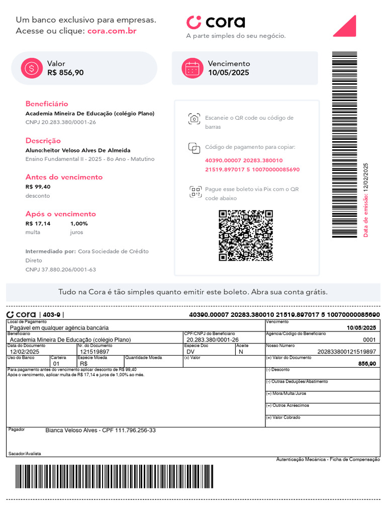 Boleto Qrcode 7ce393ec 529e 4da2 838d 331acda703ea | PDF | Tecnologia ...