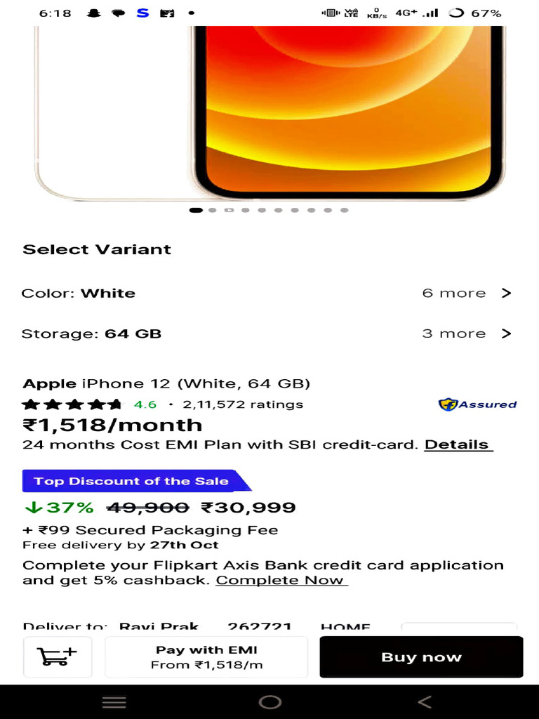 Apple iPhone 12 White 64GB Sale Details | PDF