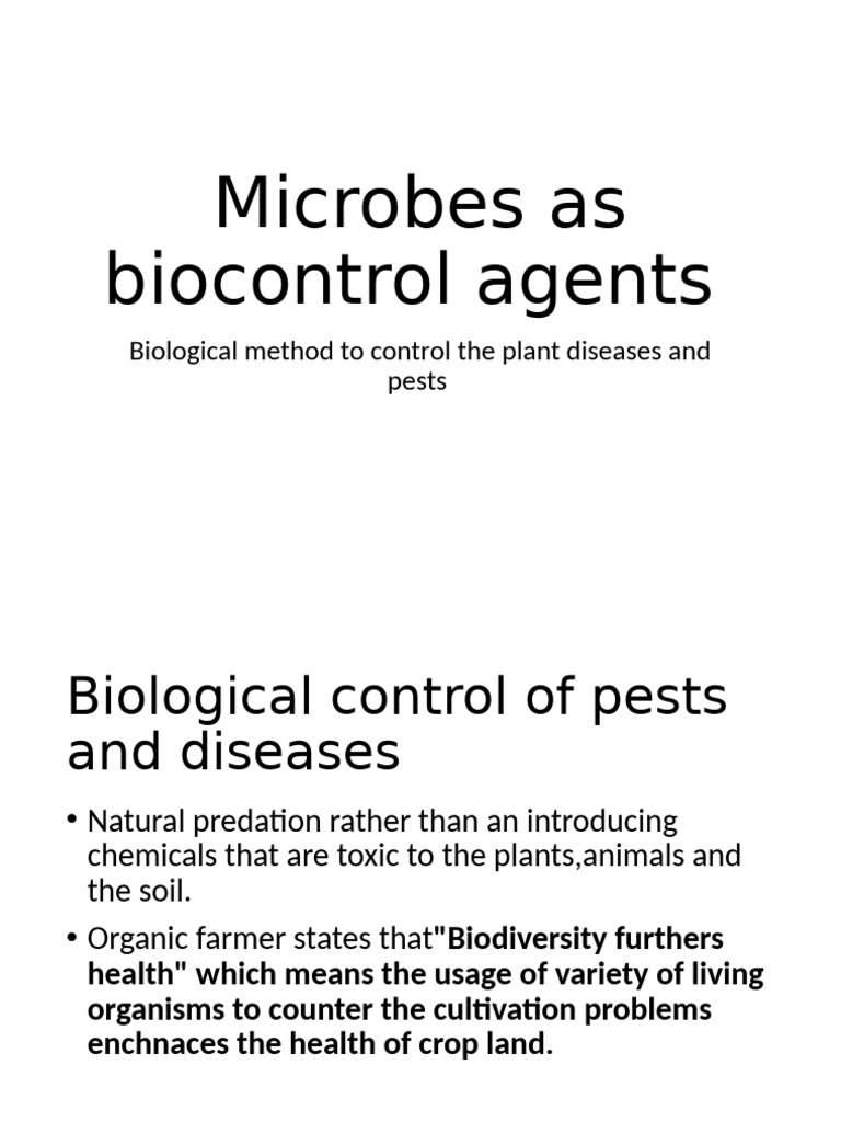 Microbes in Human Welfare Part-1 | PDF | Biological Pest Control | Pest ...