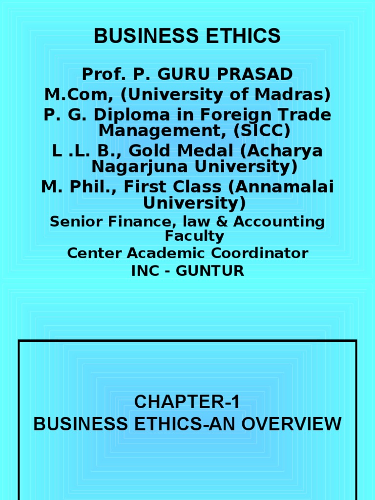Chapter-1 Becg | PDF | Business Ethics | Value (Ethics)