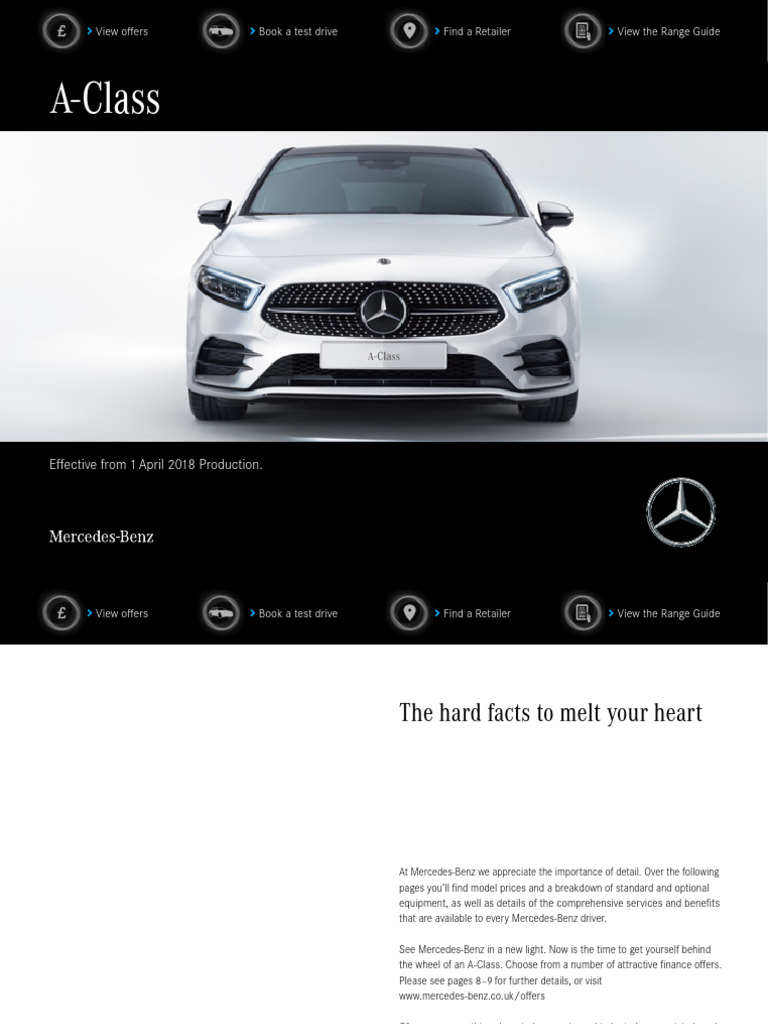 New A Class Brochure | PDF | Vehicle Insurance | Augmented Reality