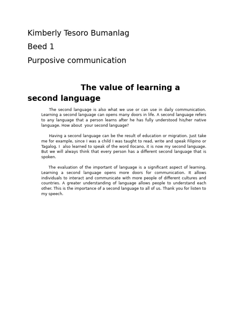 Speech To Purcom | PDF