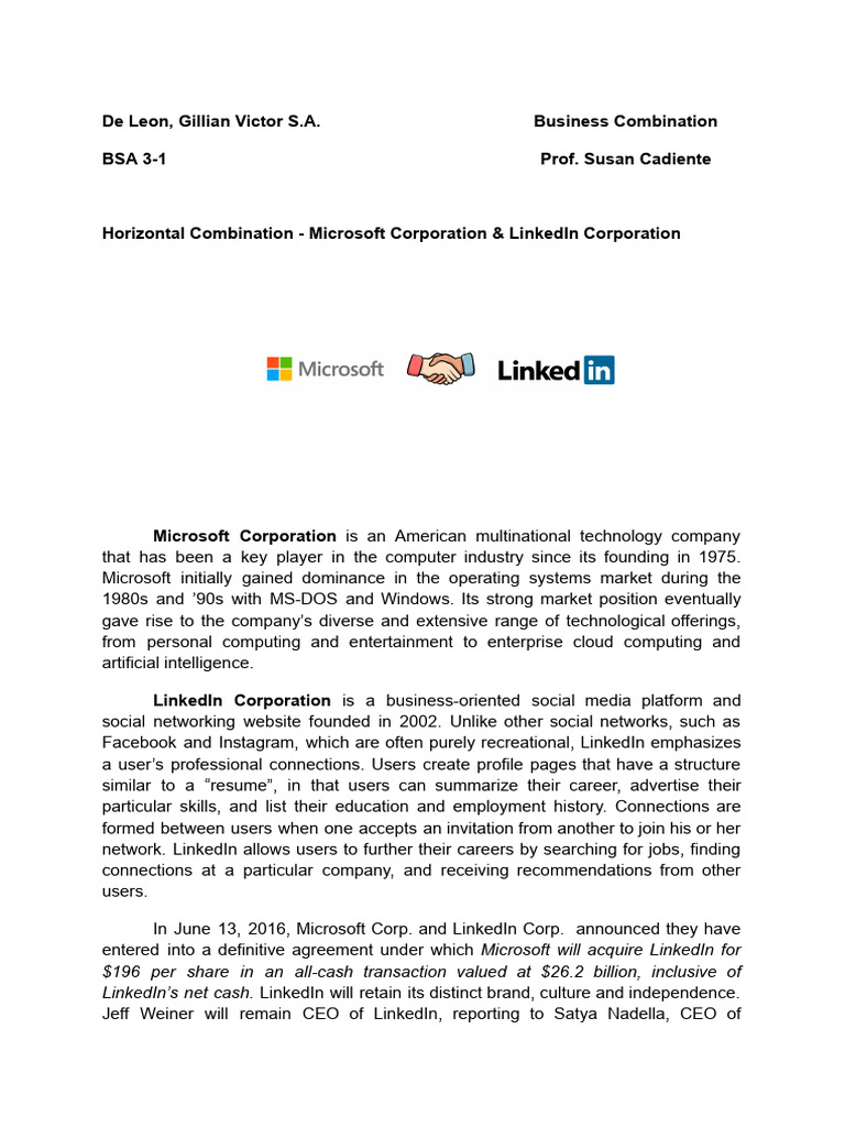 De Leon, G_Horizontal Combination | PDF | Linked In | Microsoft