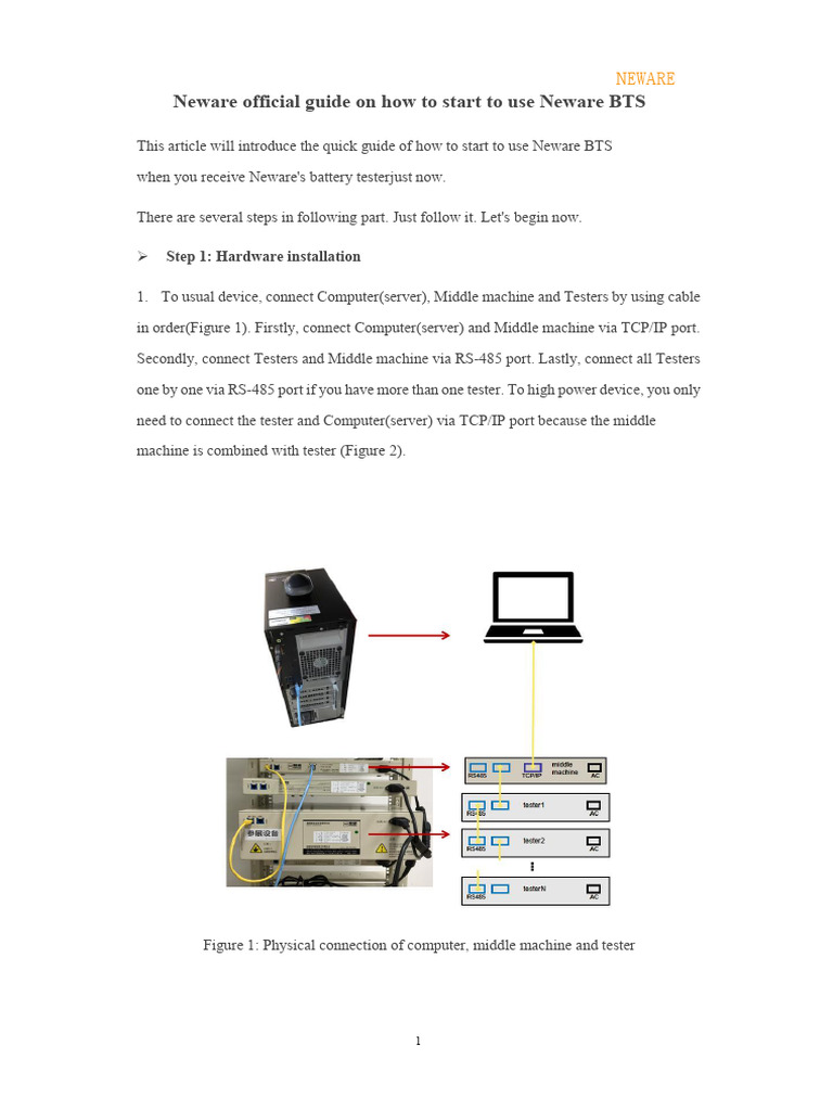 User Manual - Official Guide On How To Start To Use Neware BTS | PDF | Ip Address | Computer Network
