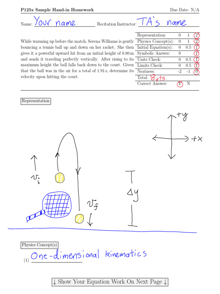Physics Homework: Ball Velocity | PDF