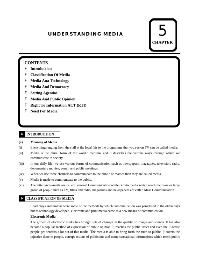 5. Understanding Media | PDF | News | Mass Media