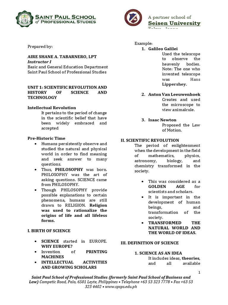 Full Notes For Scitecs Unit 01 Part 01 | PDF | Science | Heliocentrism