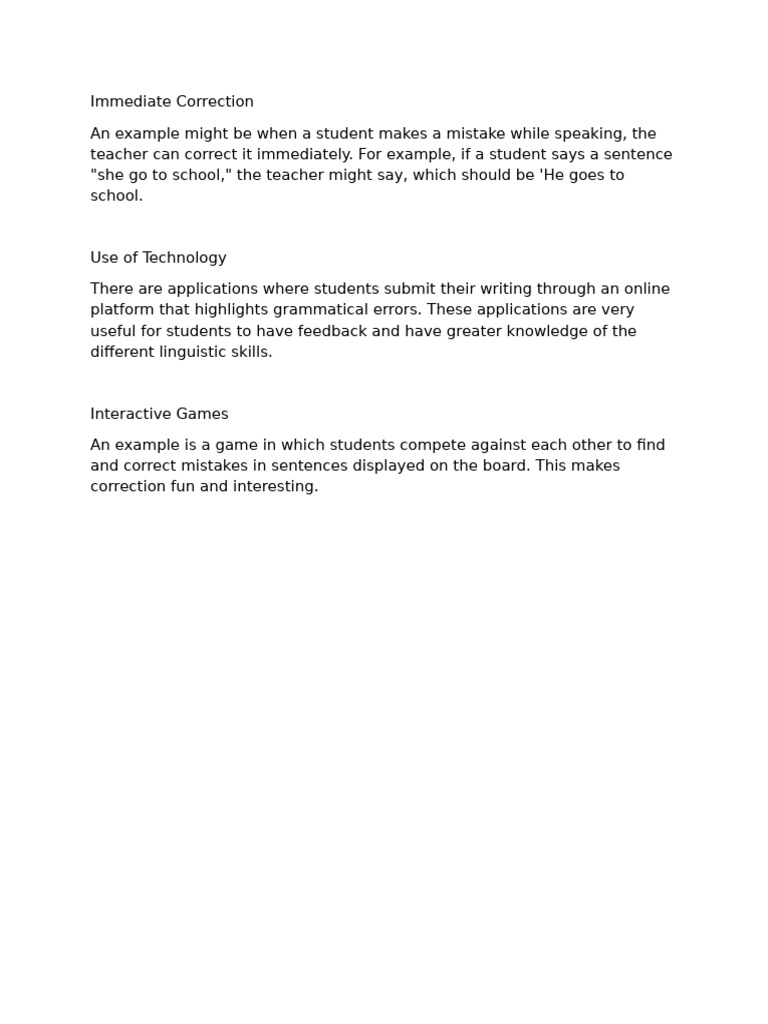 Effective Error Correction Methods | PDF