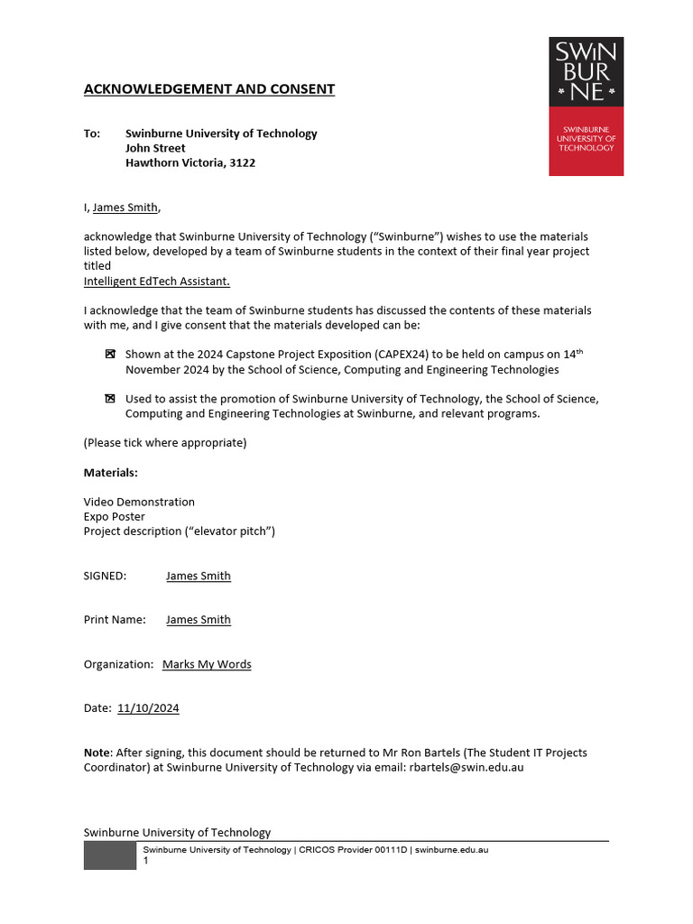 CapEx Client Consent Form 2024 | PDF