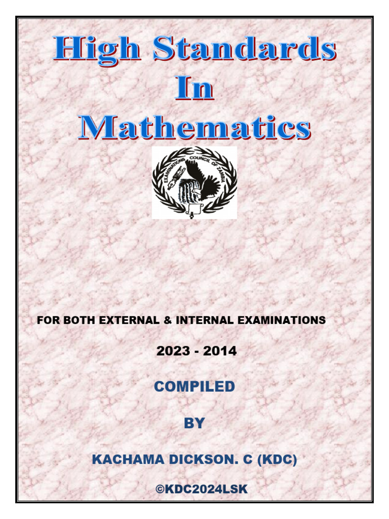 Ecz g9 Maths p1 2023 - 2014 Compiled by KDC | PDF