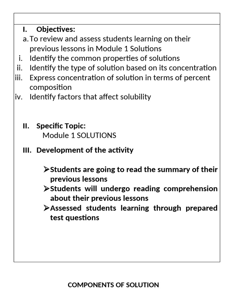 Cooperative Learning Activity | PDF | Solubility | Mixture