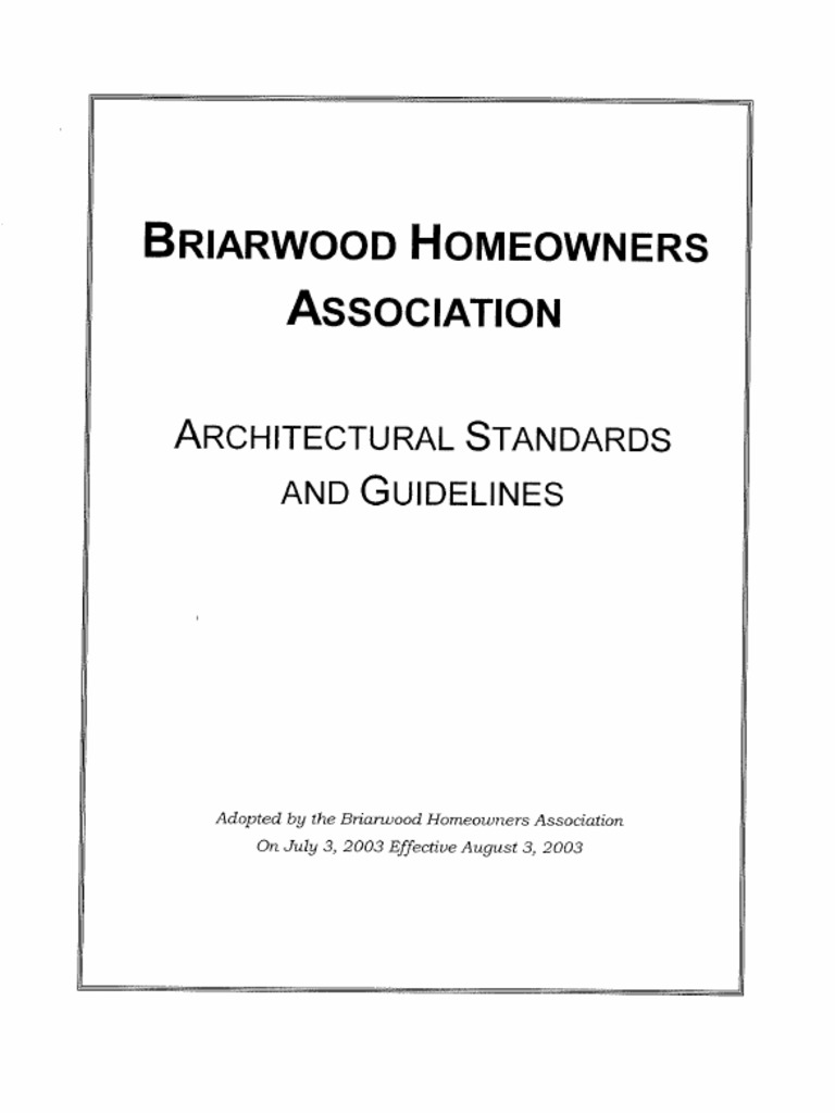 Briarwood Homeowners Architectural Guidelines | PDF | Covenant (Law) | Flag