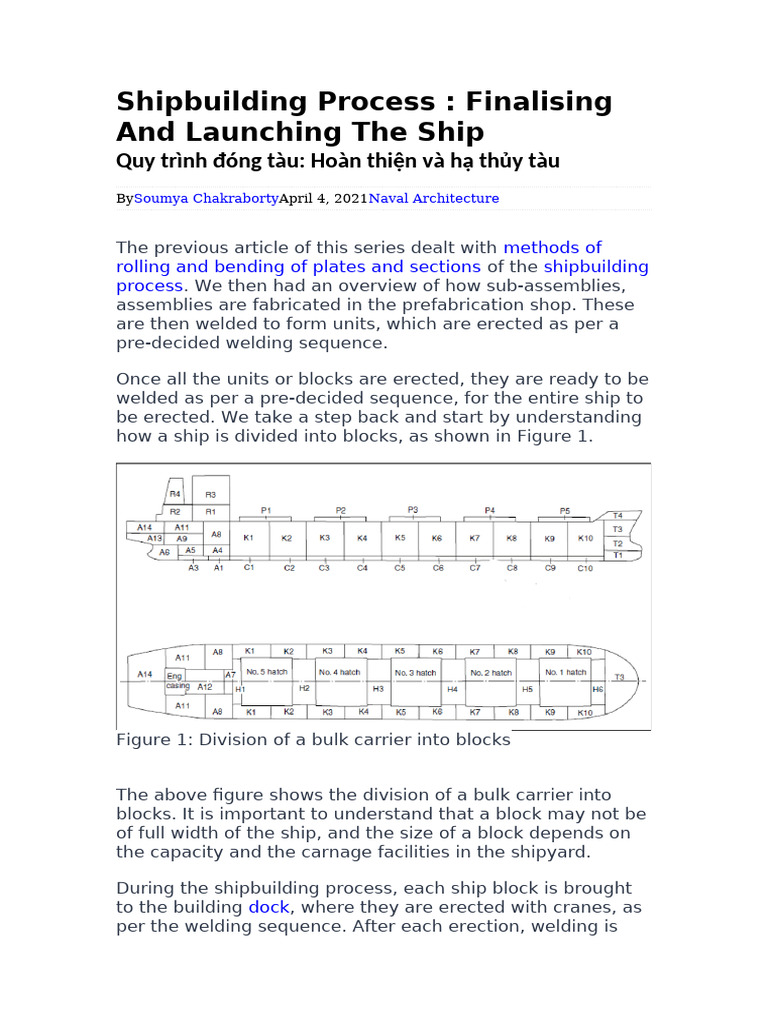 Shipbuilding Process Finalising and Launching The Ship | PDF | Ships ...