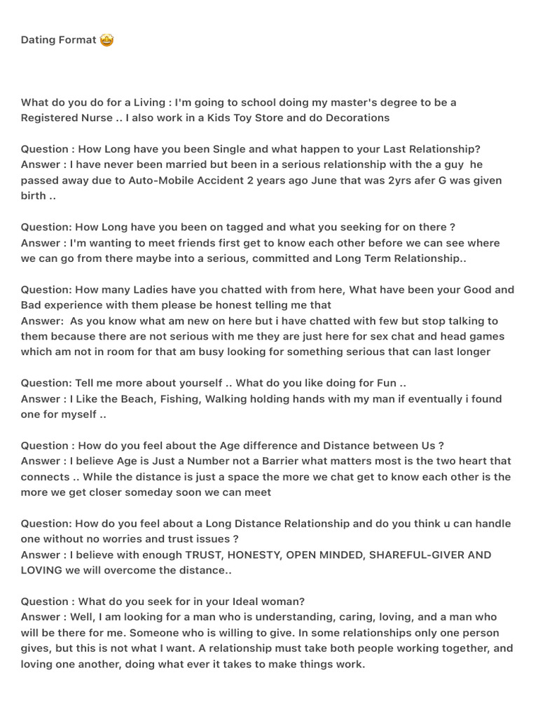 Dating Format ? | PDF | Love