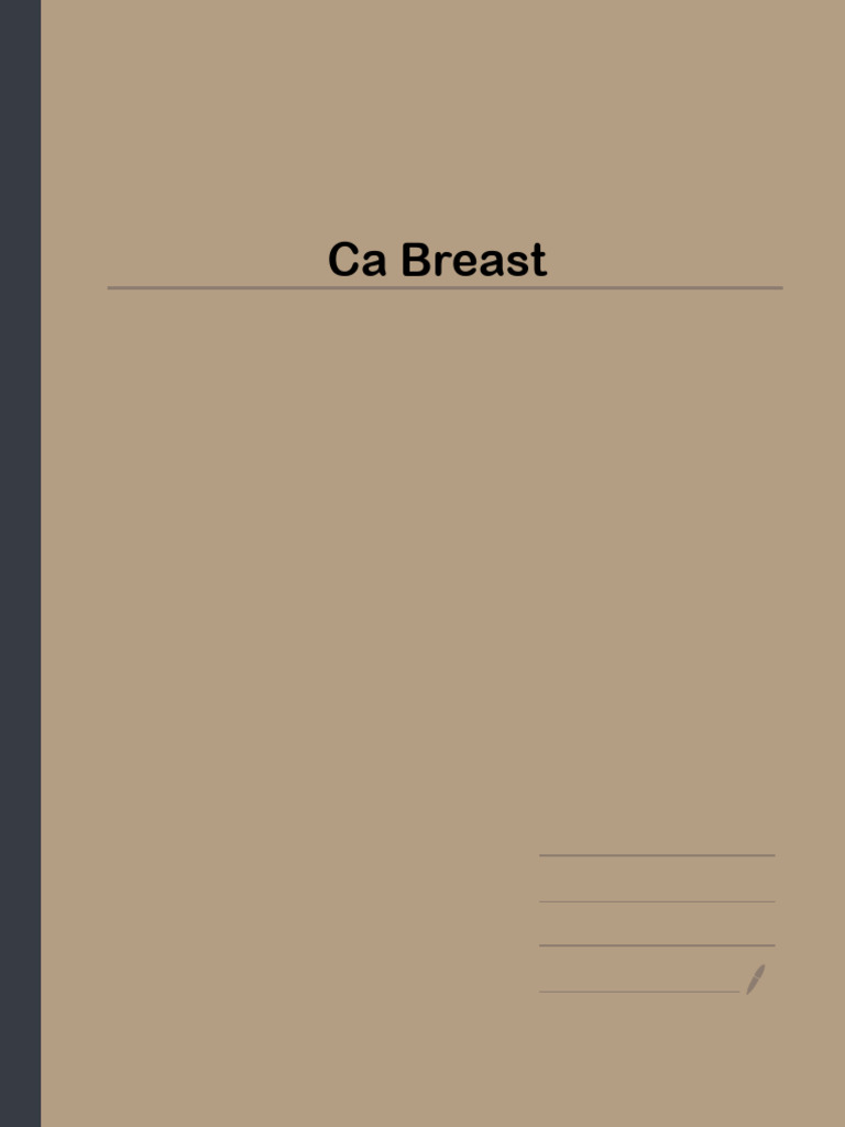Ca Breast | PDF | Breast Cancer | Organ (Anatomy)