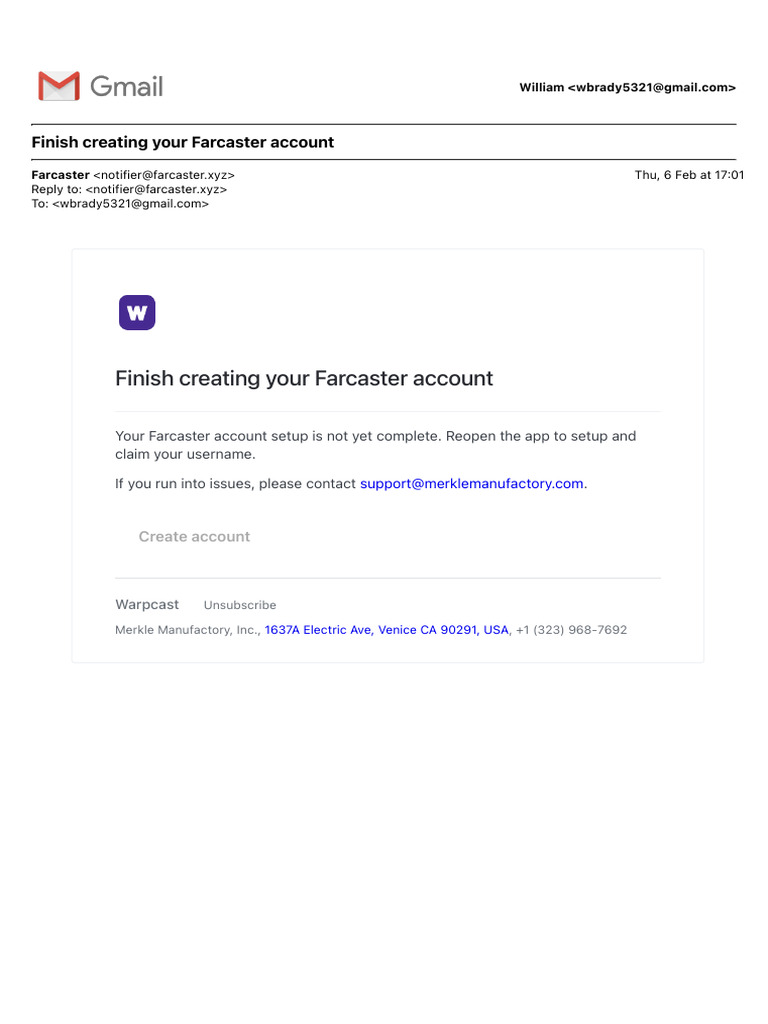 Finish Creating Your Farcaster Account | PDF
