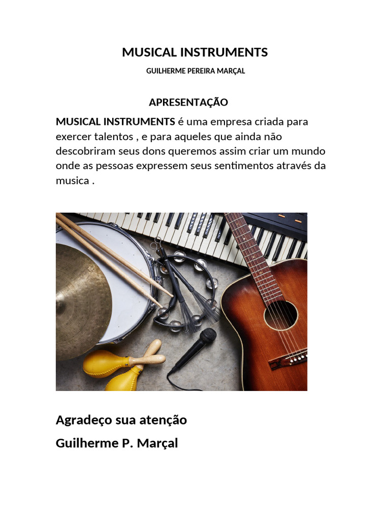 MUSICAL INSTRUMENTS | PDF
