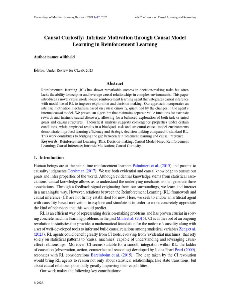 124 Causal Curiosity Intrinsic | PDF | Causality | Time Complexity