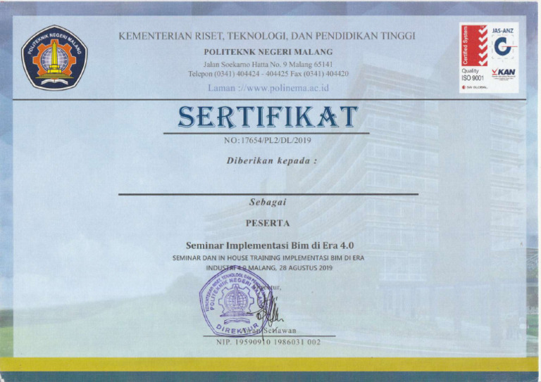 Sertifikat Seminar | PDF