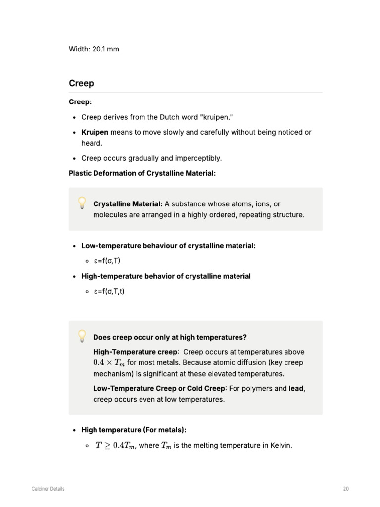Creep | PDF
