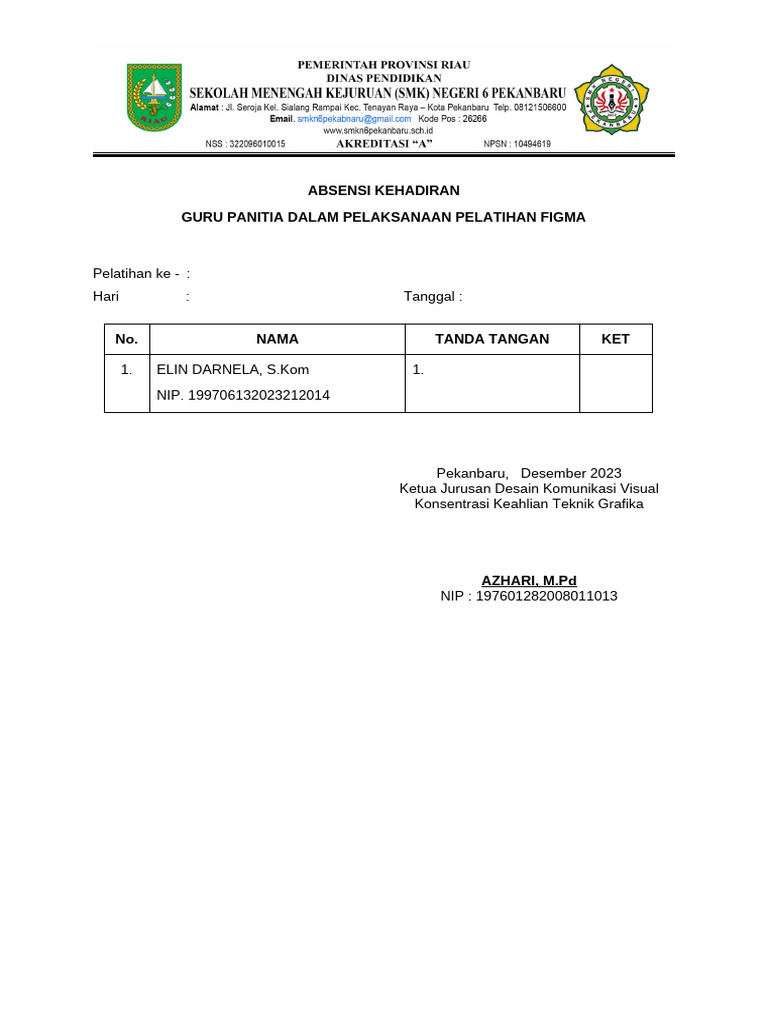 Absensi Kehadiran - Figma - Panita | PDF
