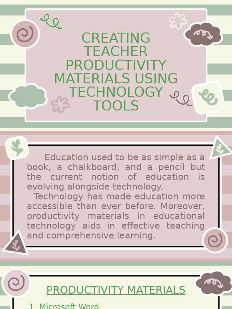 Creating Teacher Productivity Materials | PDF | Computing | Software