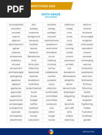 2025 Spelling Bee Study Word List | PDF