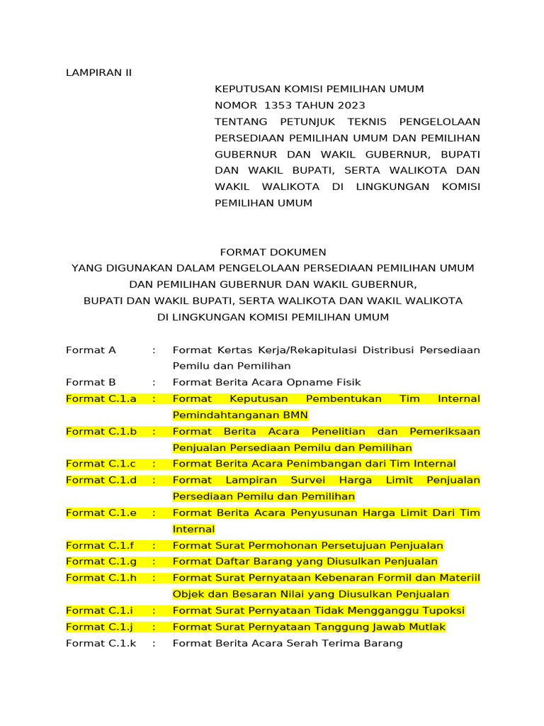 Petunjuk Teknis Pengelolaan Persediaan KPU | PDF