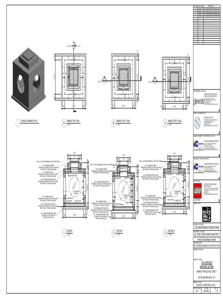 Lmv Xxx c Storm Detail x 3510-Manhole-typical-Details-sheet-1 (1) | PDF