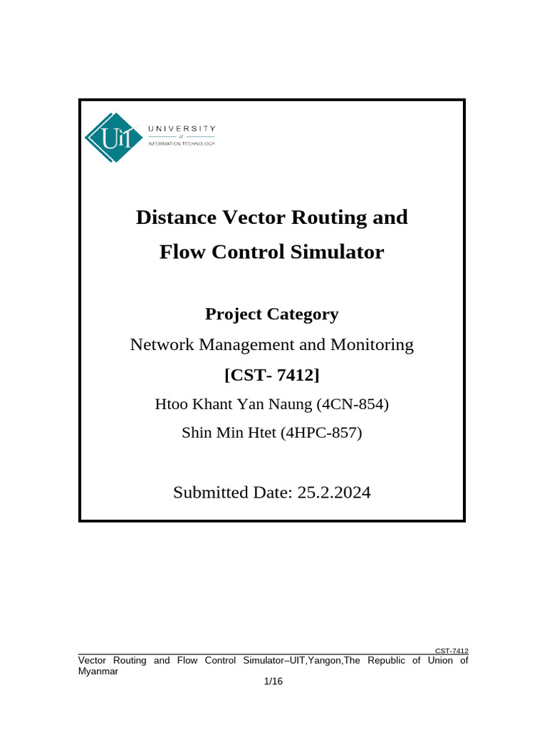 Distance Vector Routing Simulator ProjectBook | PDF | Routing ...