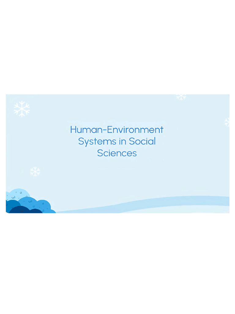 Human Environment System | PDF