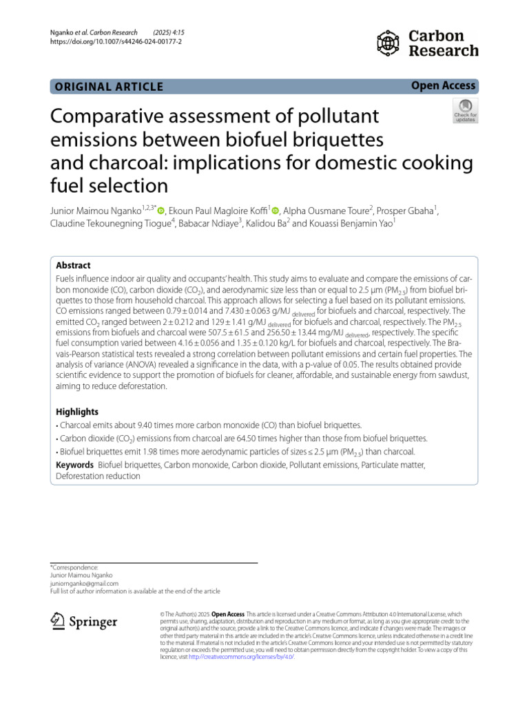 15 Comparative Assessment of Pollutant Emissions Between Biofuel ...