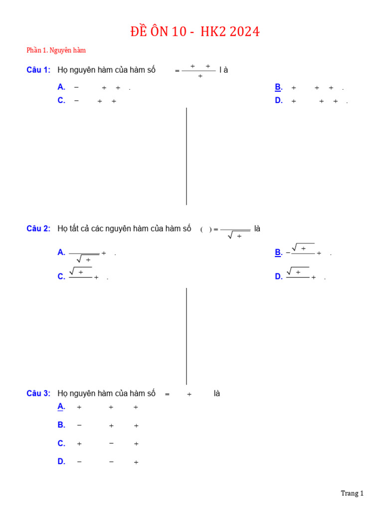 ĐỀ ÔN HK2 2 | PDF