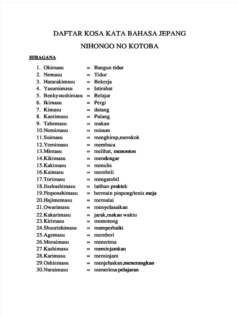 PDF 800 Kosakata Bahasa Jepang Compress | PDF