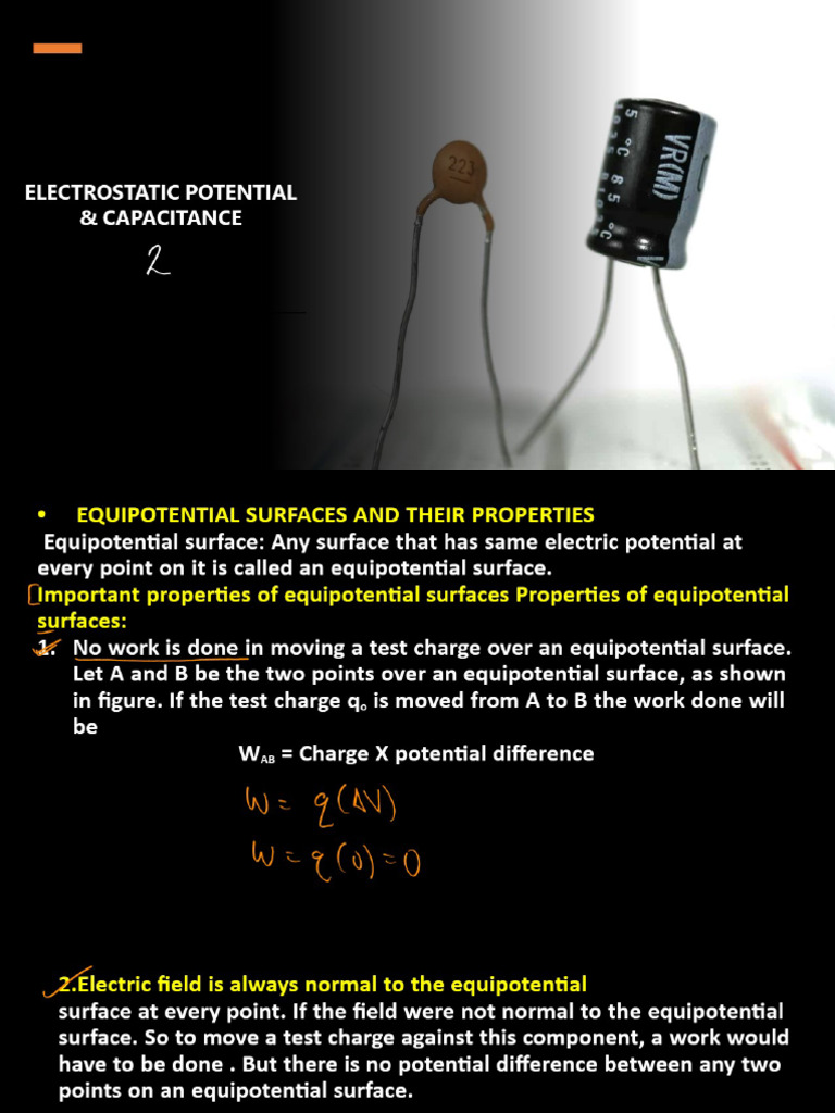 Electrostatic Potential and Capacitance Part 2 | PDF