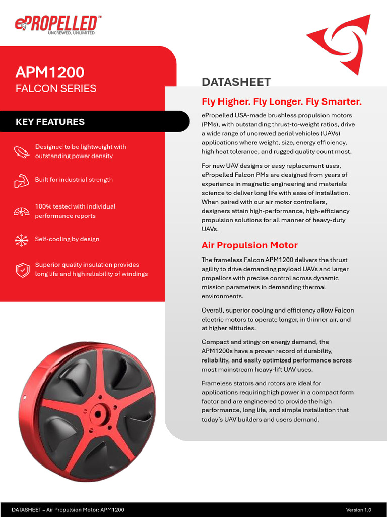 APM1200 UAV Brushless Motor Datasheet | PDF | Electric Motor | Unmanned ...