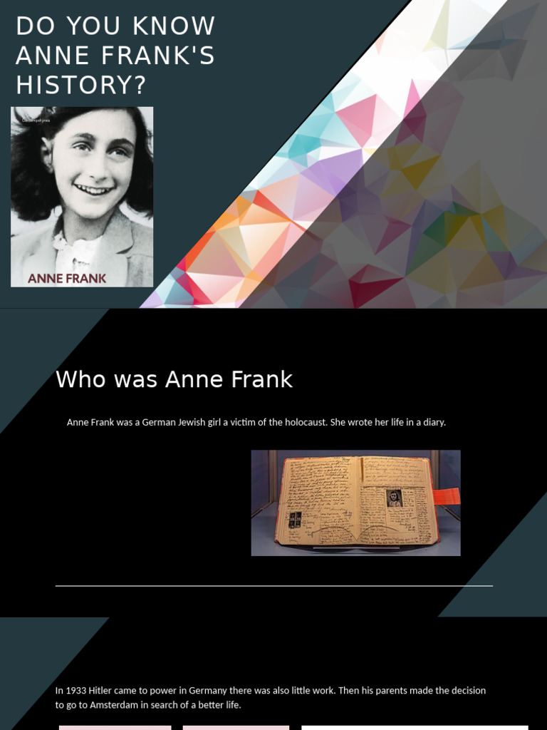 Anne Frank's History 2 | PDF