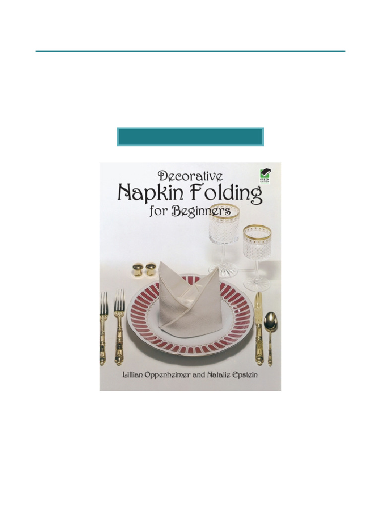Celebrity Pick Decorative Napkin Folding For Beginners Direct Ebook ...