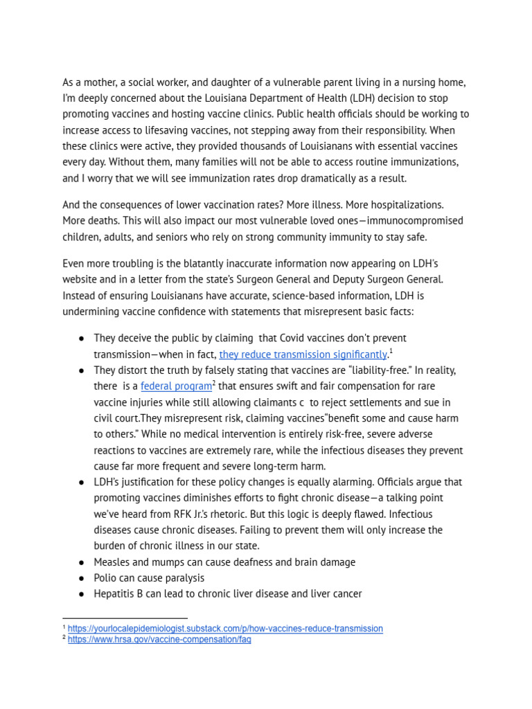 Crystal Rommen Full Statement | PDF | Vaccines | Vaccination